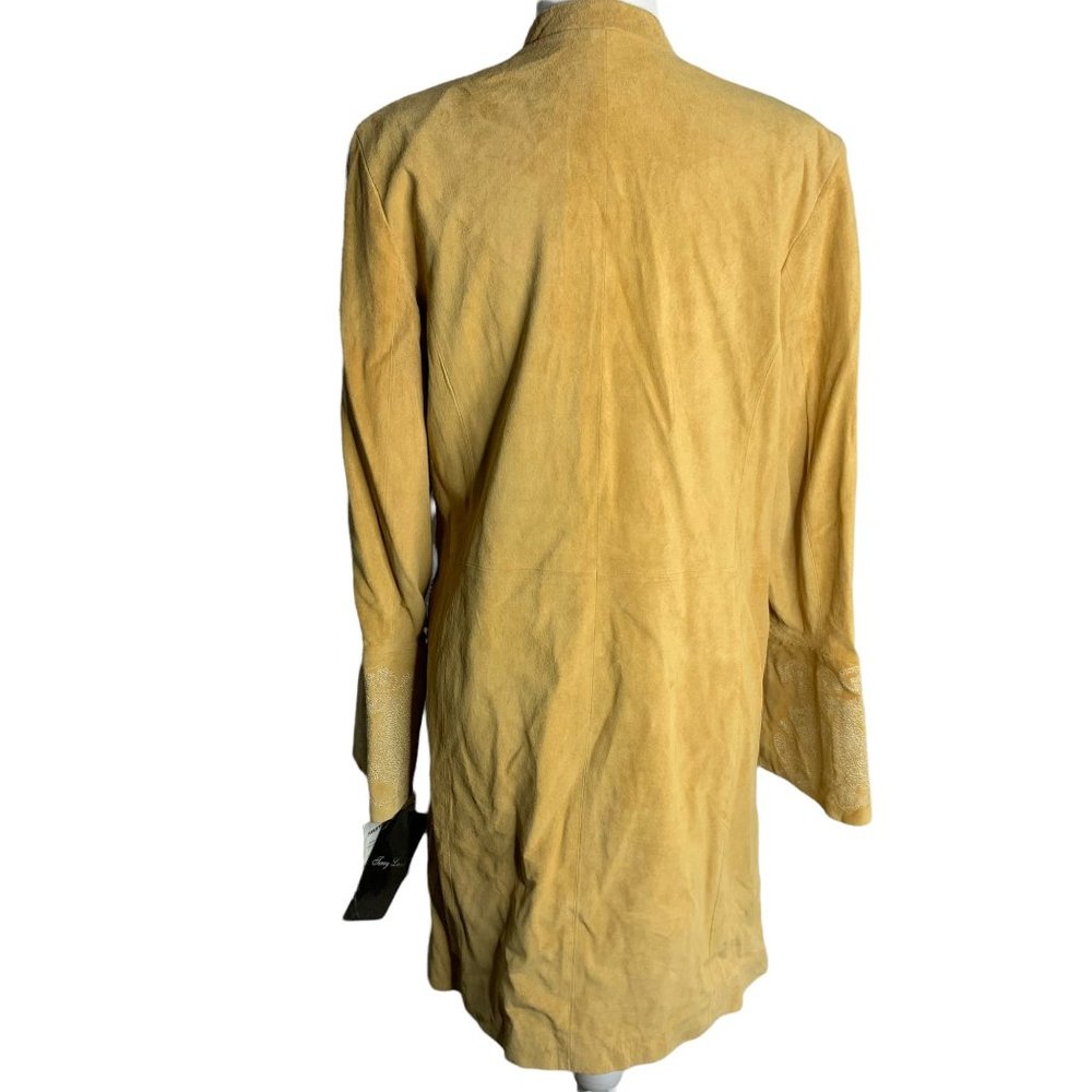 Vintage Jerry Lewis Suede Leather Jacket Pants M Tan … - Gem